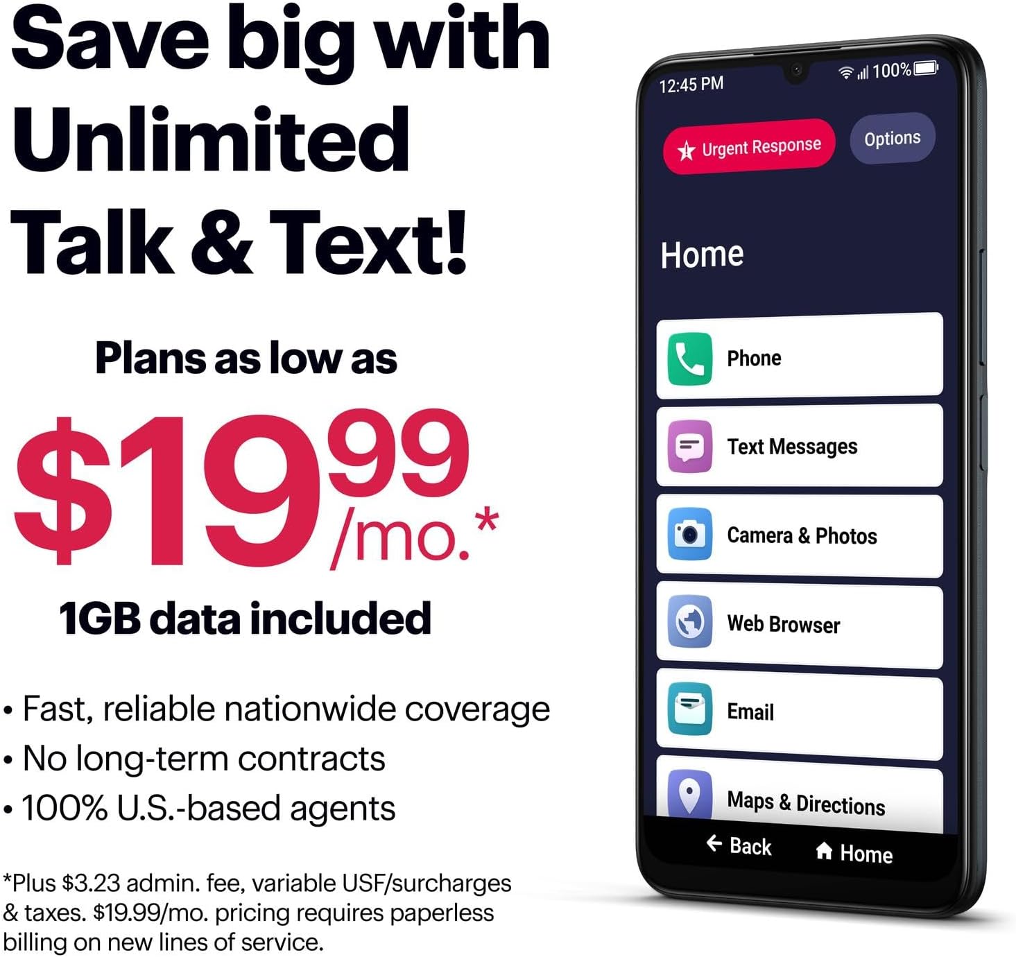 Lively Jitterbug Smart4 Smartphone for Seniors – Cell Phone for Seniors ...